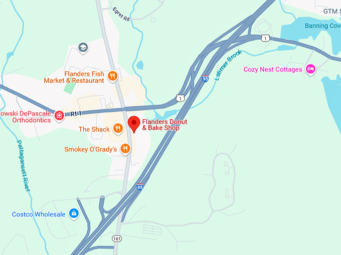 16. flanders donut & bake shop map