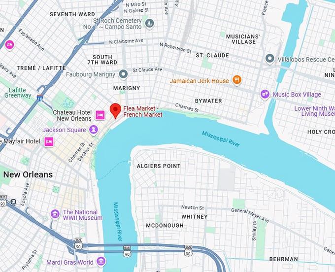 16. flea market french market map