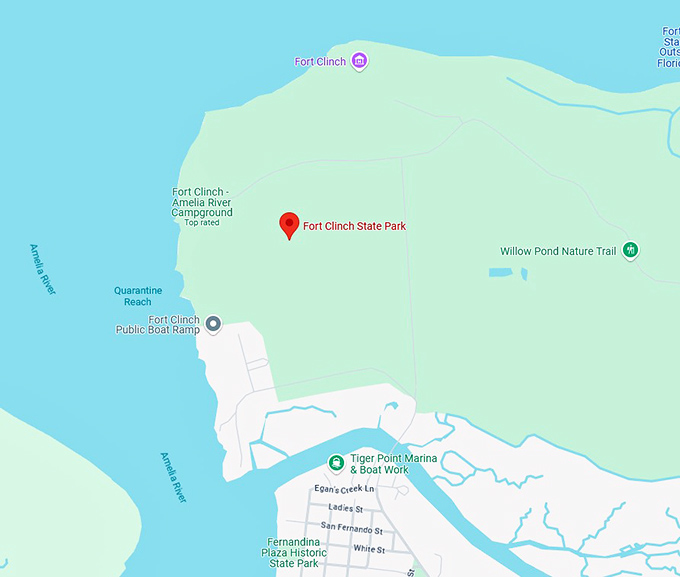 16. fort clinch state park map