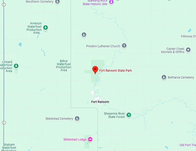 16. fort ransom state park map