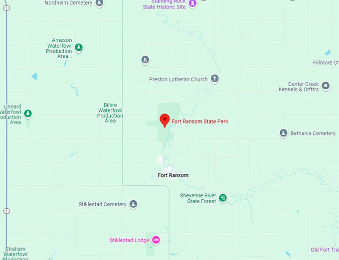 16. fort ransom state park map