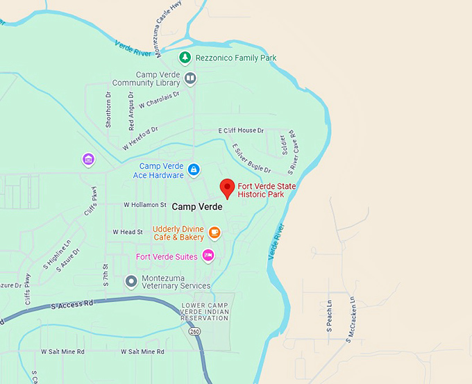 16. fort verde state historic park map