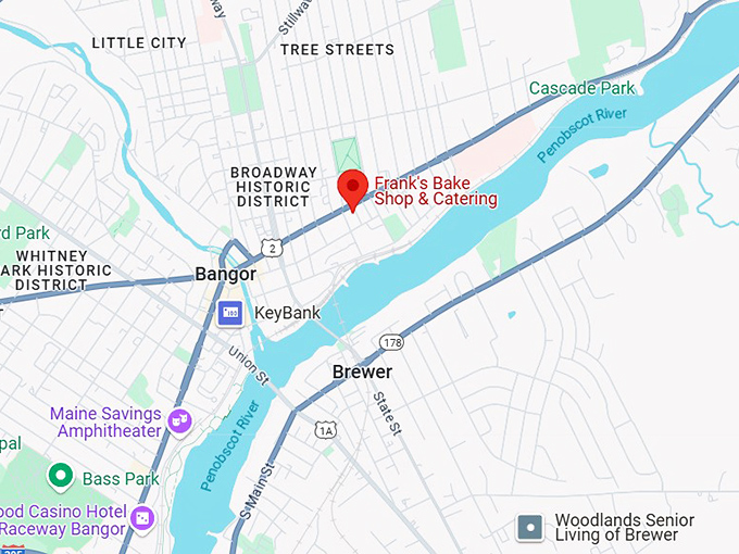16. frank's bake shop & catering map