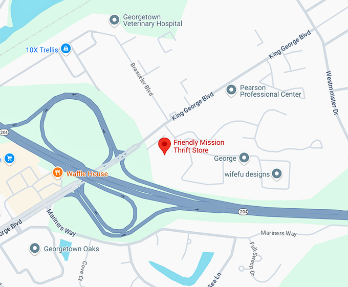 16. friendly mission thrift store map