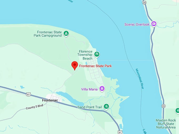 16. frontenac state park map