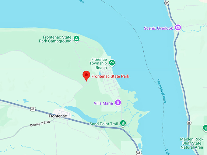 16. frontenac state park map