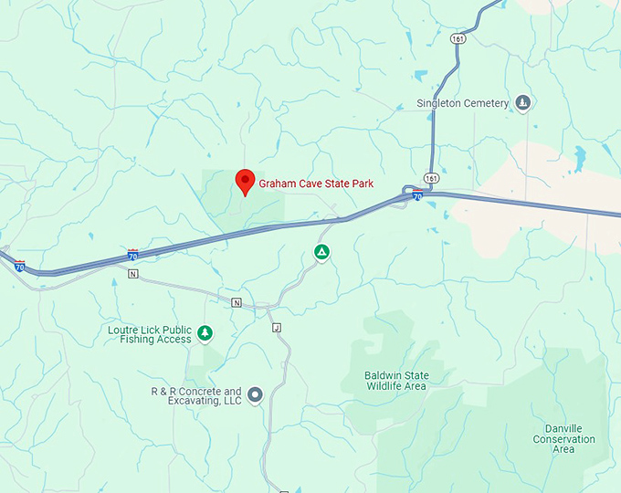 16. graham cave state park map