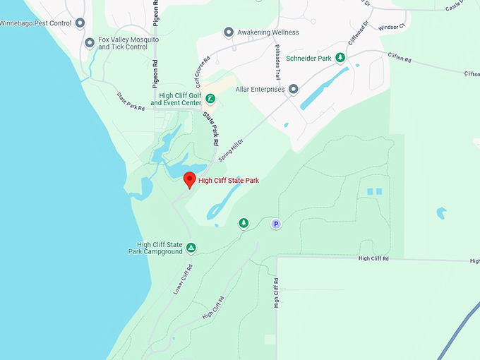 16. high cliff state park map