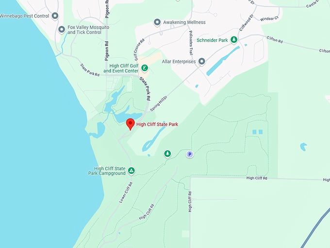 16. high cliff state park map