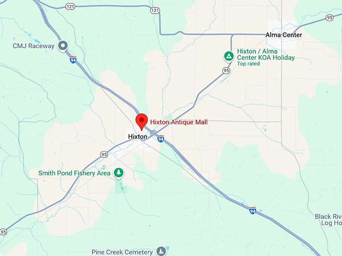 16. hixton antique mall map