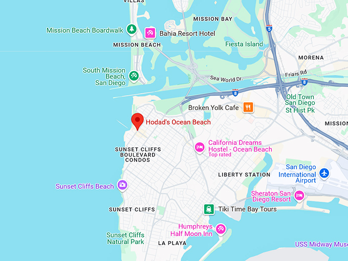 16. hodad's ocean beach map