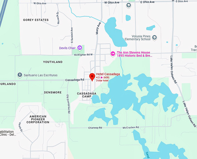 16. hotel cassadaga map