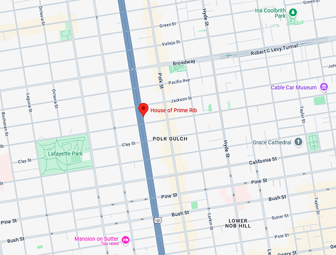 16. house of prime rib map