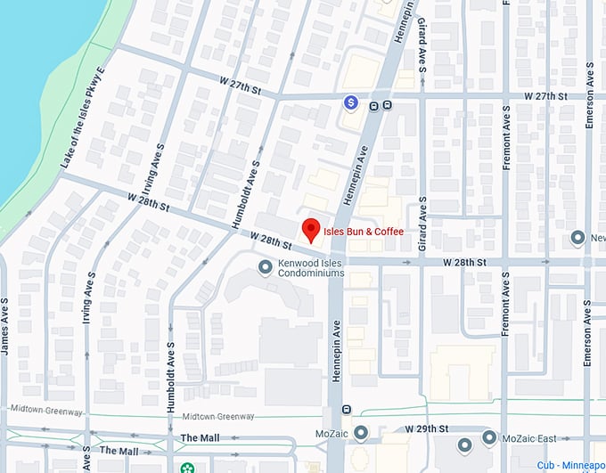 16. isles bun & coffee map