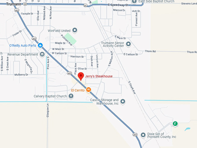 16. jerry's steakhouse map