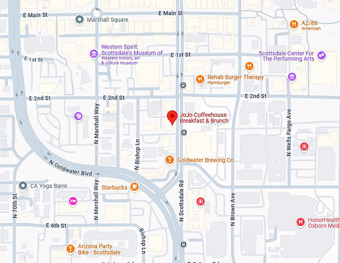 16. jojo coffeehouse breakfast & brunch map