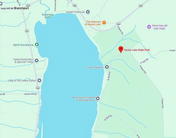 16. keuka lake state park map