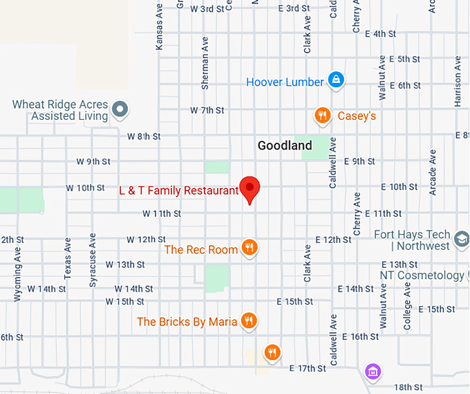 16. l & t family restaurant llc map