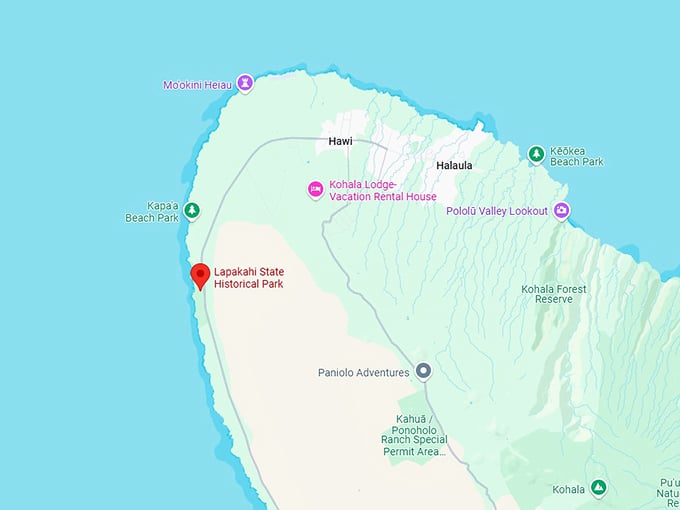 16. lapakahi state historical park map