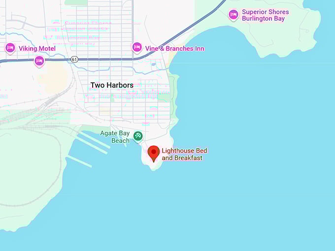 16. lighthouse bed and breakfast map