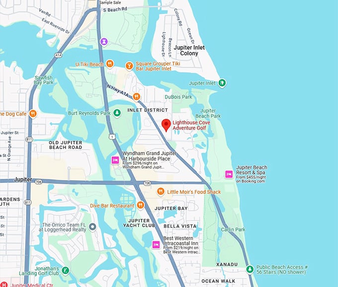 16. lighthouse cove adventure golf map
