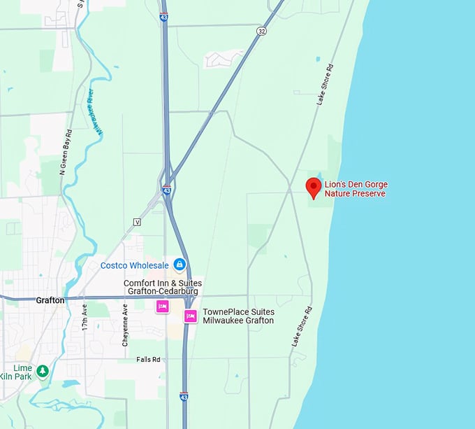 16. lion's den gorge nature preserve map