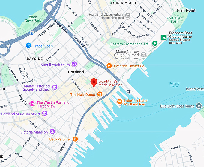 16. lisa marie's made in maine map