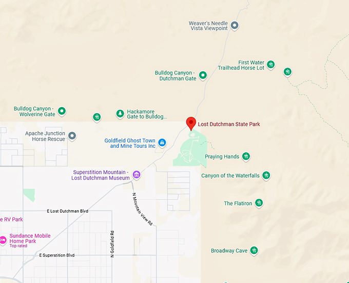 16. lost dutchman state park map