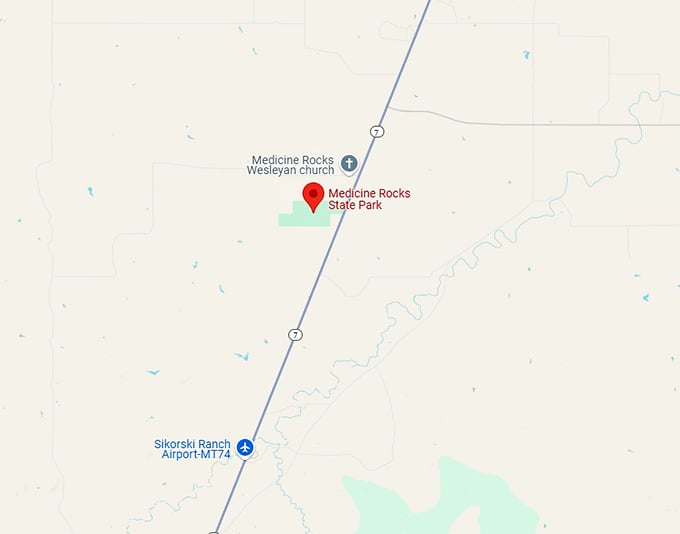 16. medicine rocks state park map