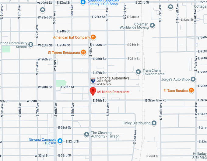 16. mi nidito restaurant map