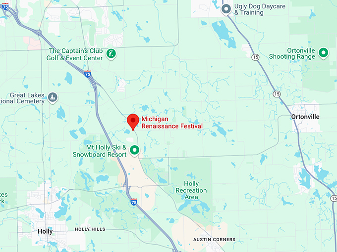 16. michigan renaissance festival map