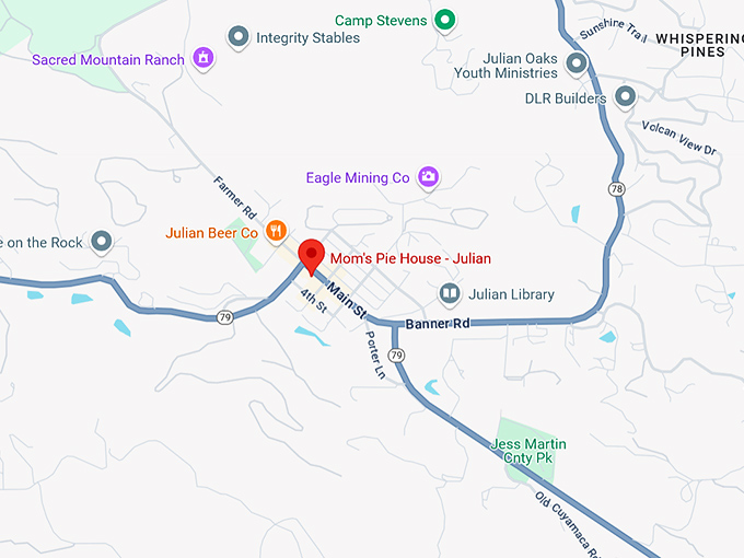 16. mom's pie house julian map