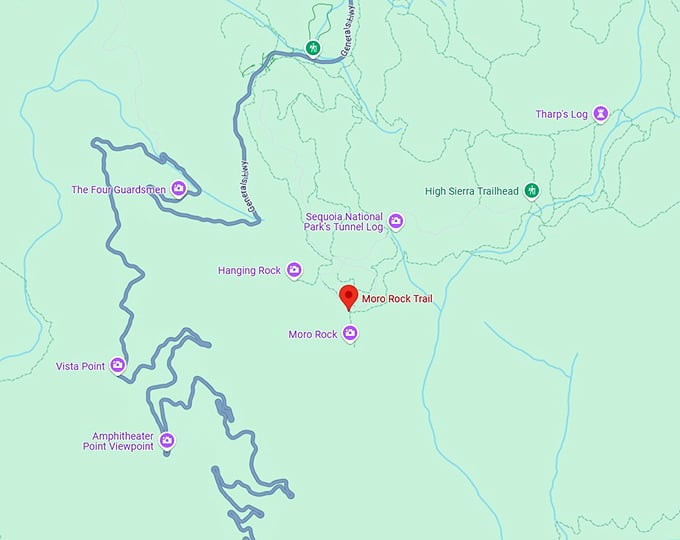 16. moro rock trail map