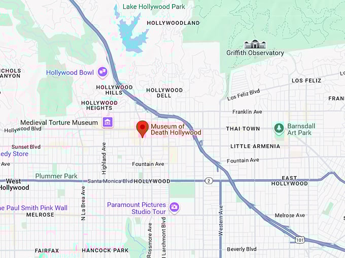 16. museum of death hollywood map