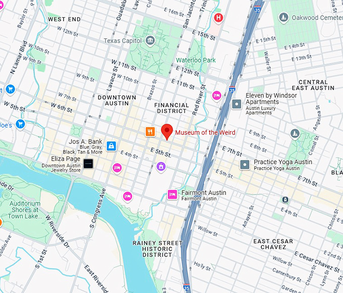 16. museum of the weird map