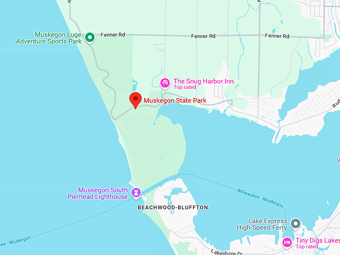 16. muskegon state park map