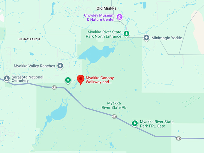 16. myakka canopy walkway and observation tower map