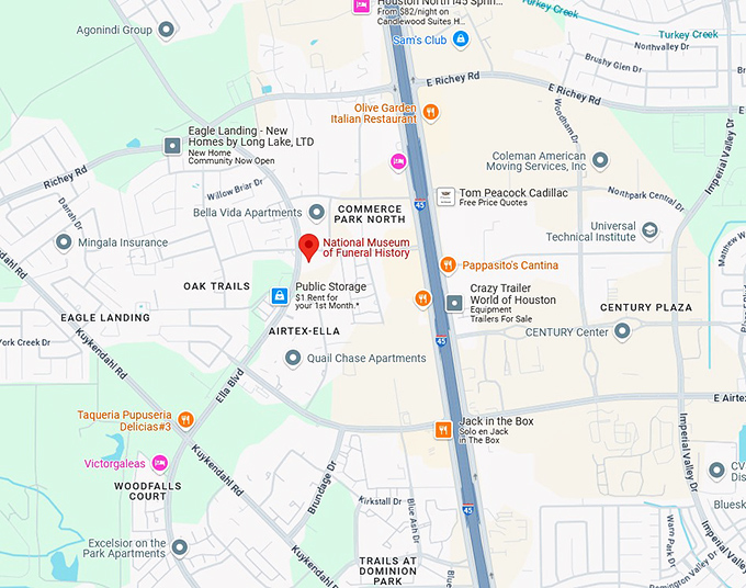16. national museum of funeral history map
