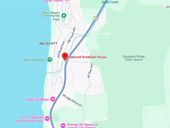 16. nelscott breakfast house map