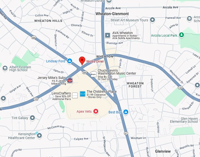 16. nick's diner map