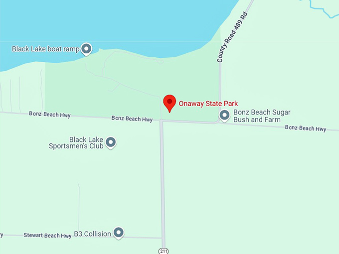 16. onaway state park map