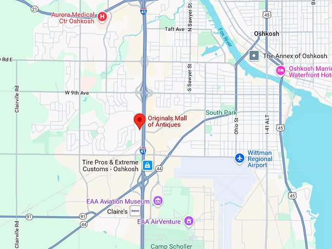 16. originals mall of antiques map