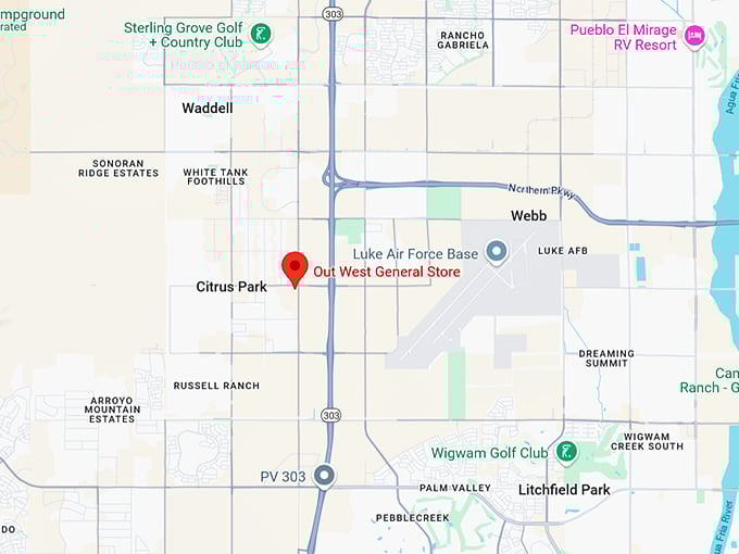 16. out west general store map