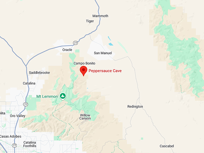 16. peppersauce cave map