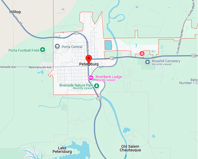 16. petersburg illinois map