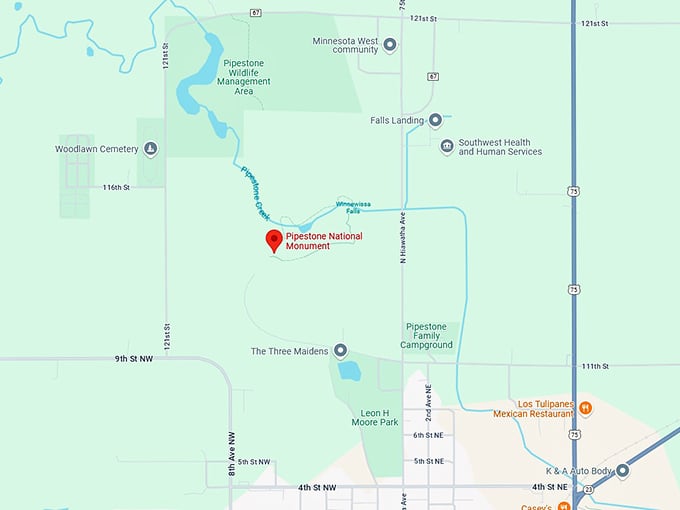 16. pipestone national monument map