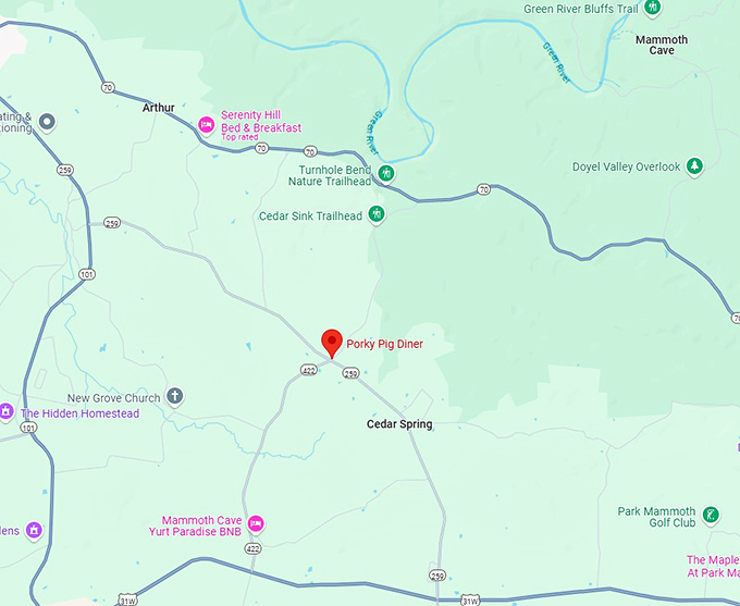 16. porky pig diner map