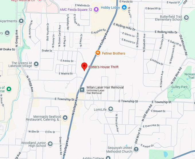 16. potter's house thrift map