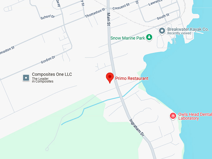 16. primo restaurant map