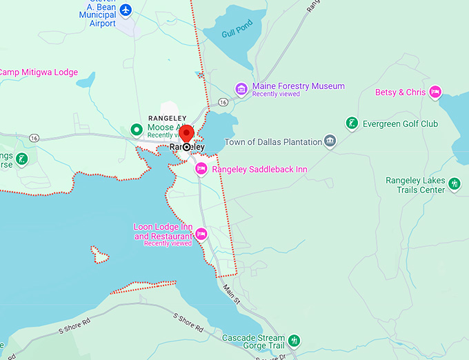 16. rangely maine map